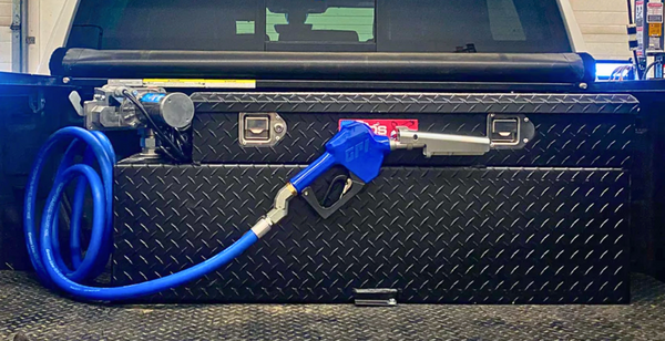 RDS 74026PC Tank/Toolbox Combo - Black - 50 Gal. w/ 15GPM Transfer Pum ...